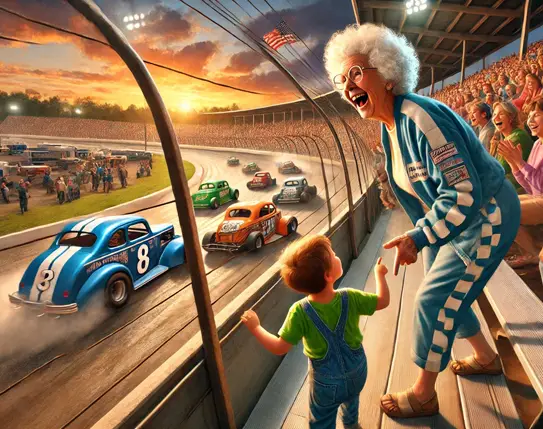 Racing Hearts and Elbows- Grandma Cooper at Spartan Speedway - Cooper ...